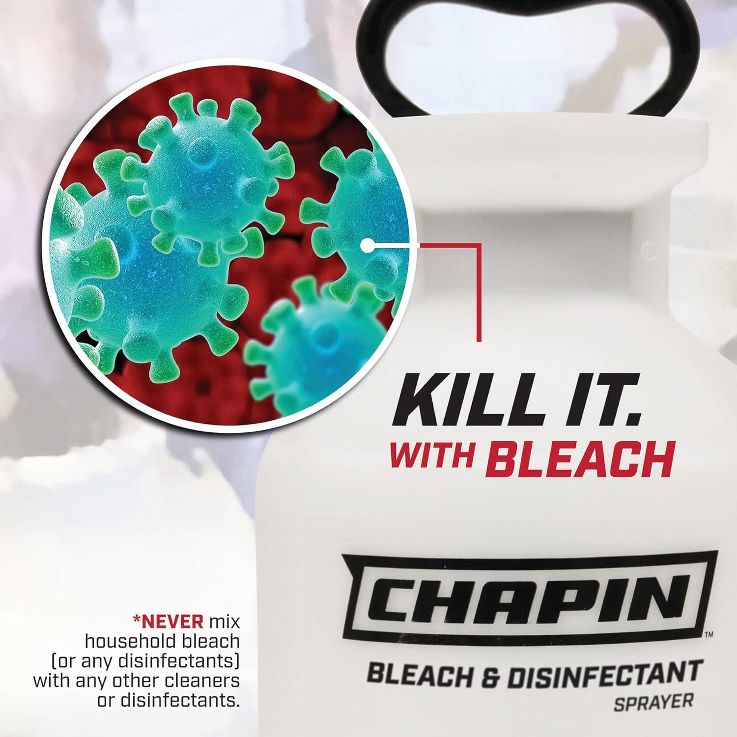Chapin 20075 Bleach Pump Sprayer, 1‑Gallon, Lawn & Garden, Bleach ...