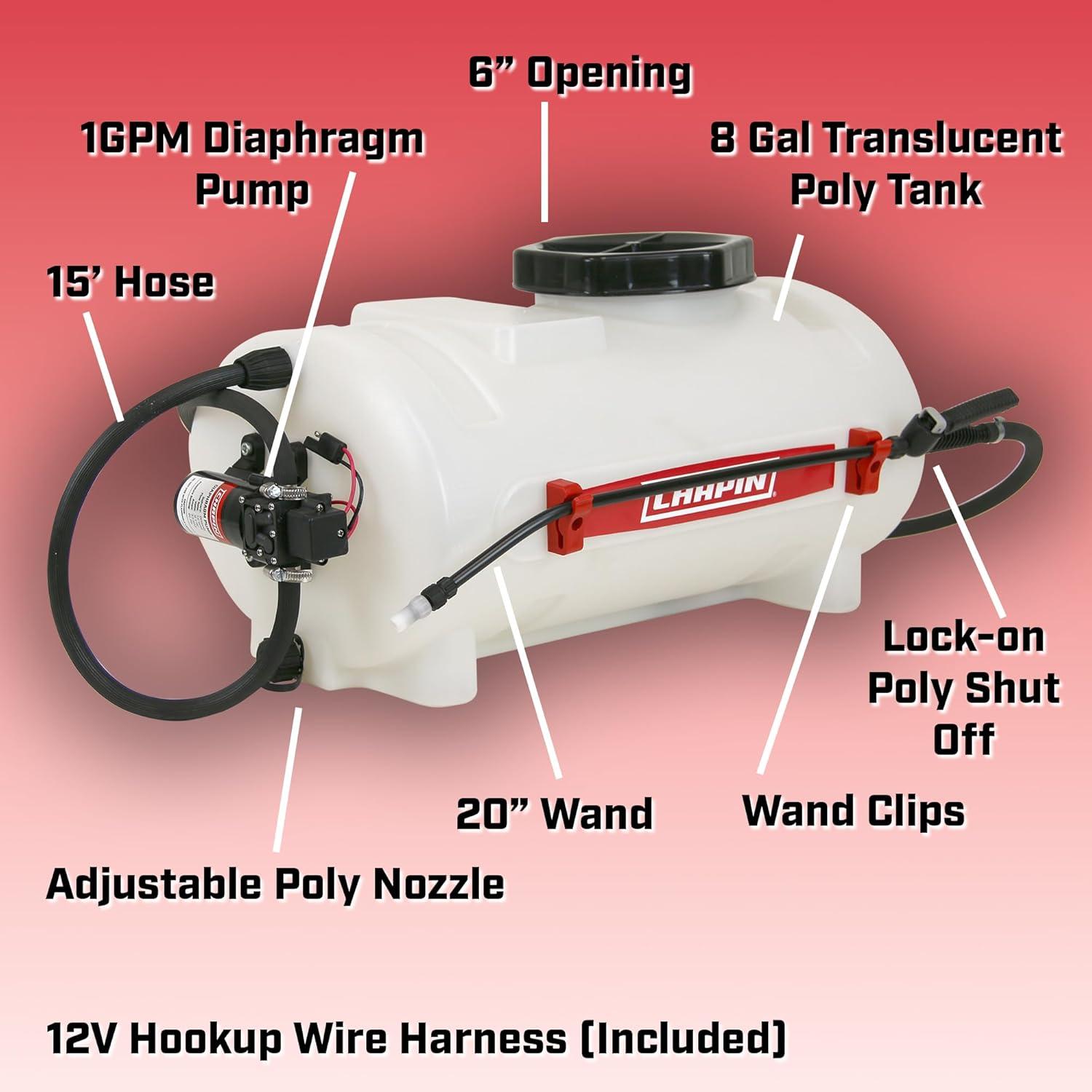 Chapin 97084 Tank Sprayer, 8‑Gallon, Multipurpose, ATV, UTV, Chemical ...